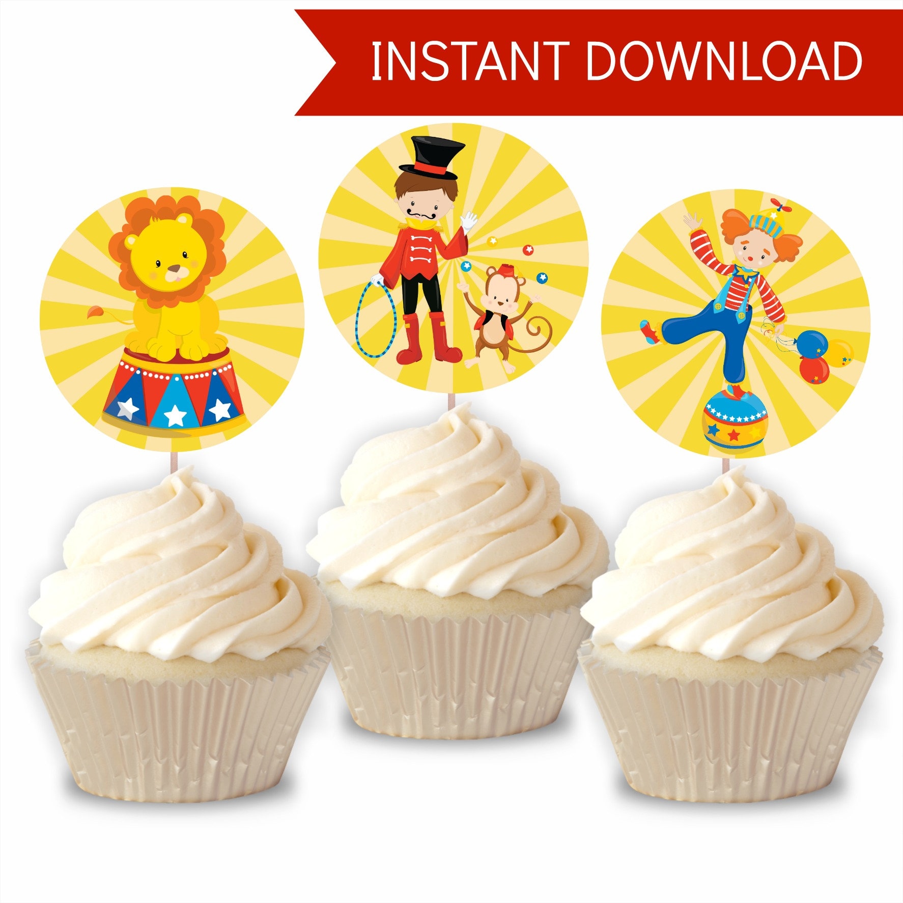 Circus Birthday Party Printable Package Instant Download | Etsy