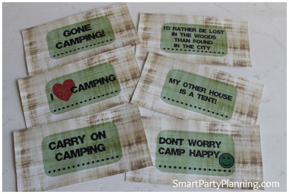 Printable Camping Beer Labels, Beer Gift for Him - Etsy