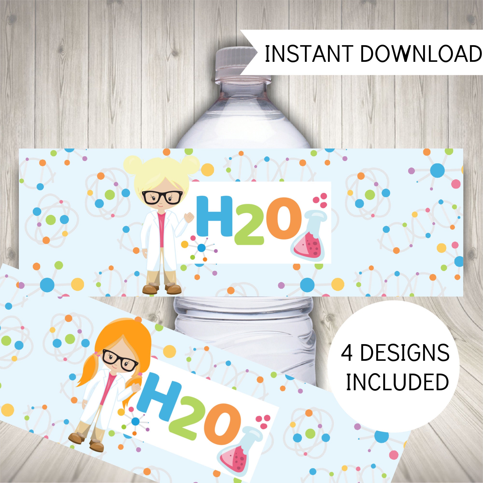 Mad Scientist Party Printable Set, Girls Birthday Party, Instant ...