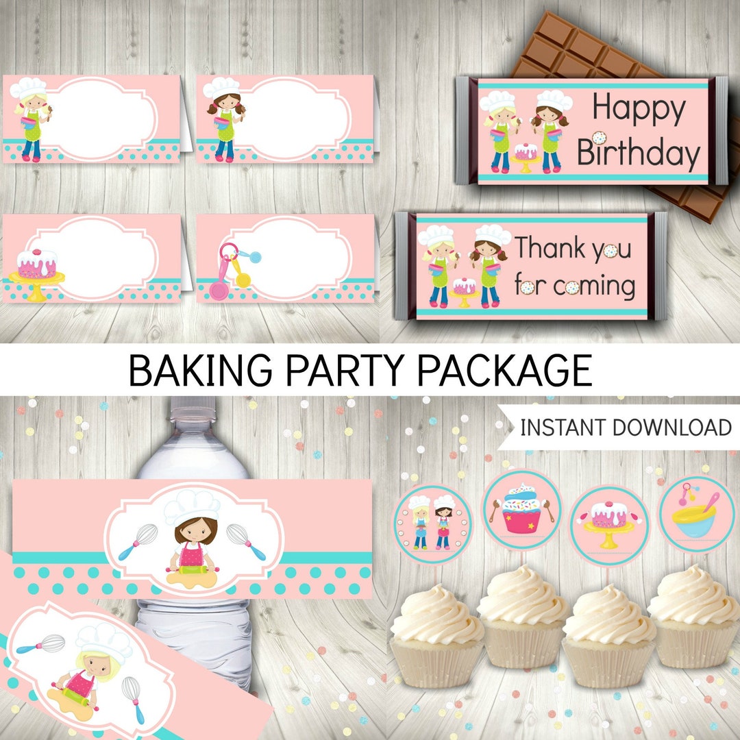 Cooking Party Printables Set, Printable Instant Download - Etsy