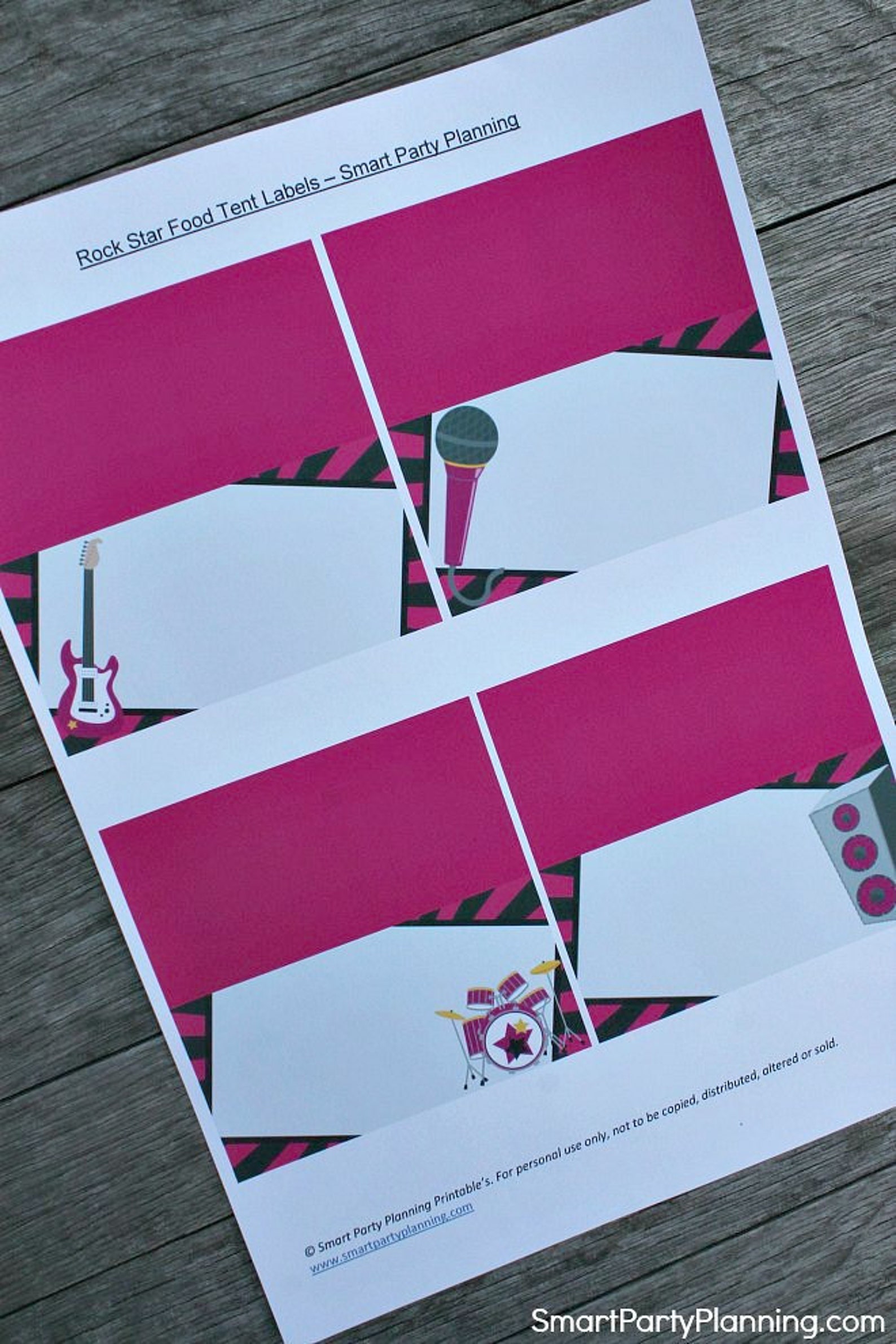 Rock Star Food Labels - Etsy