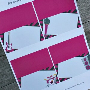 Rock Star Food Labels - Etsy