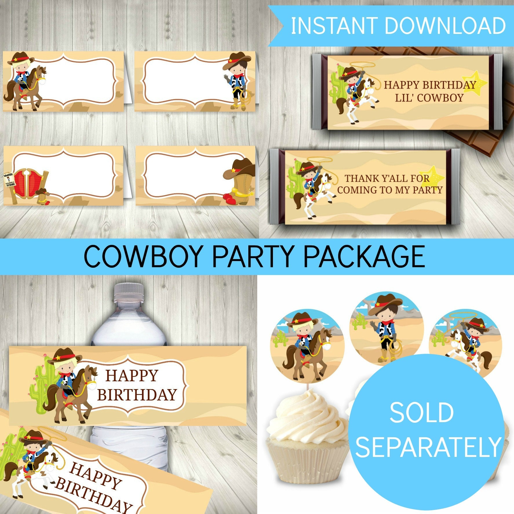 Cowboy Food Labels Cowboy Western Party Printable Instant - Etsy Australia