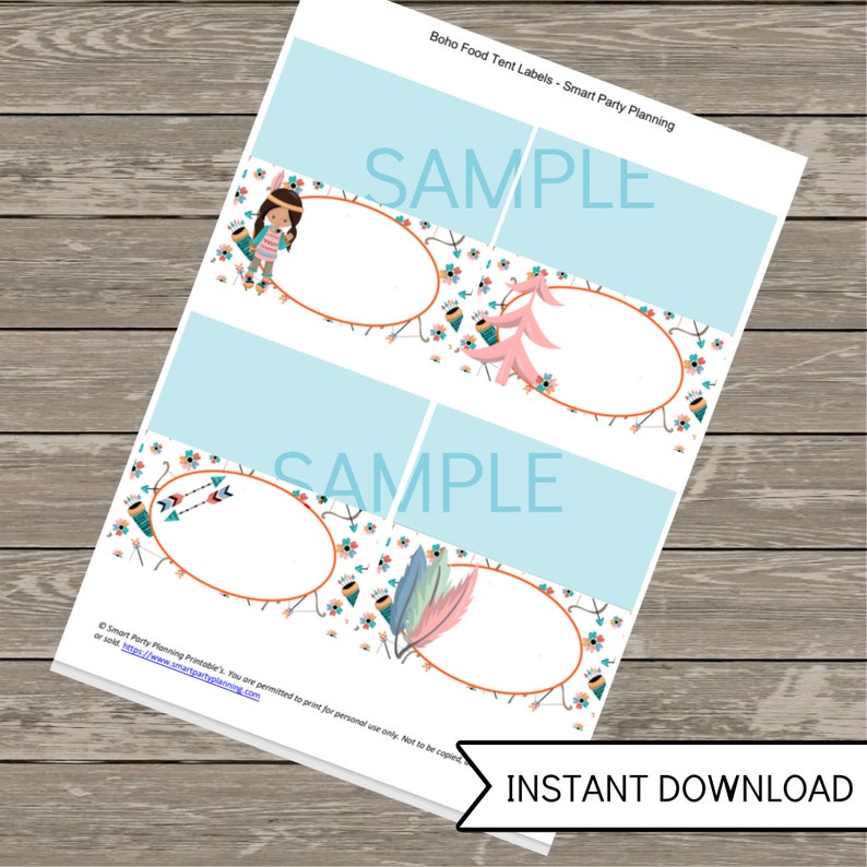 Boho Party Food Labels, Instant Download, Disco Decor - Etsy Australia