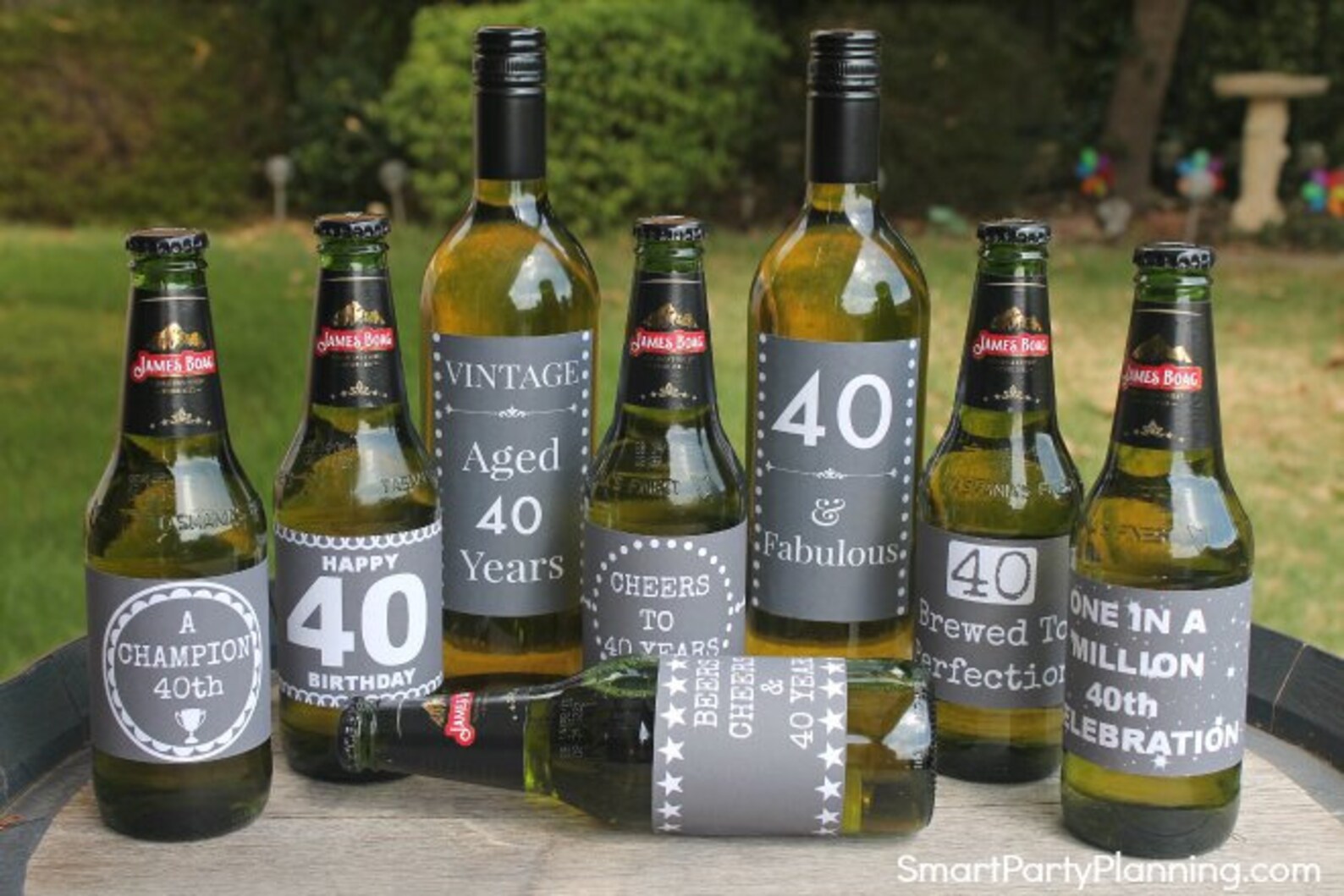 40th Birthday Beer and Wine Labels 40th Birthday Party Gift - Etsy