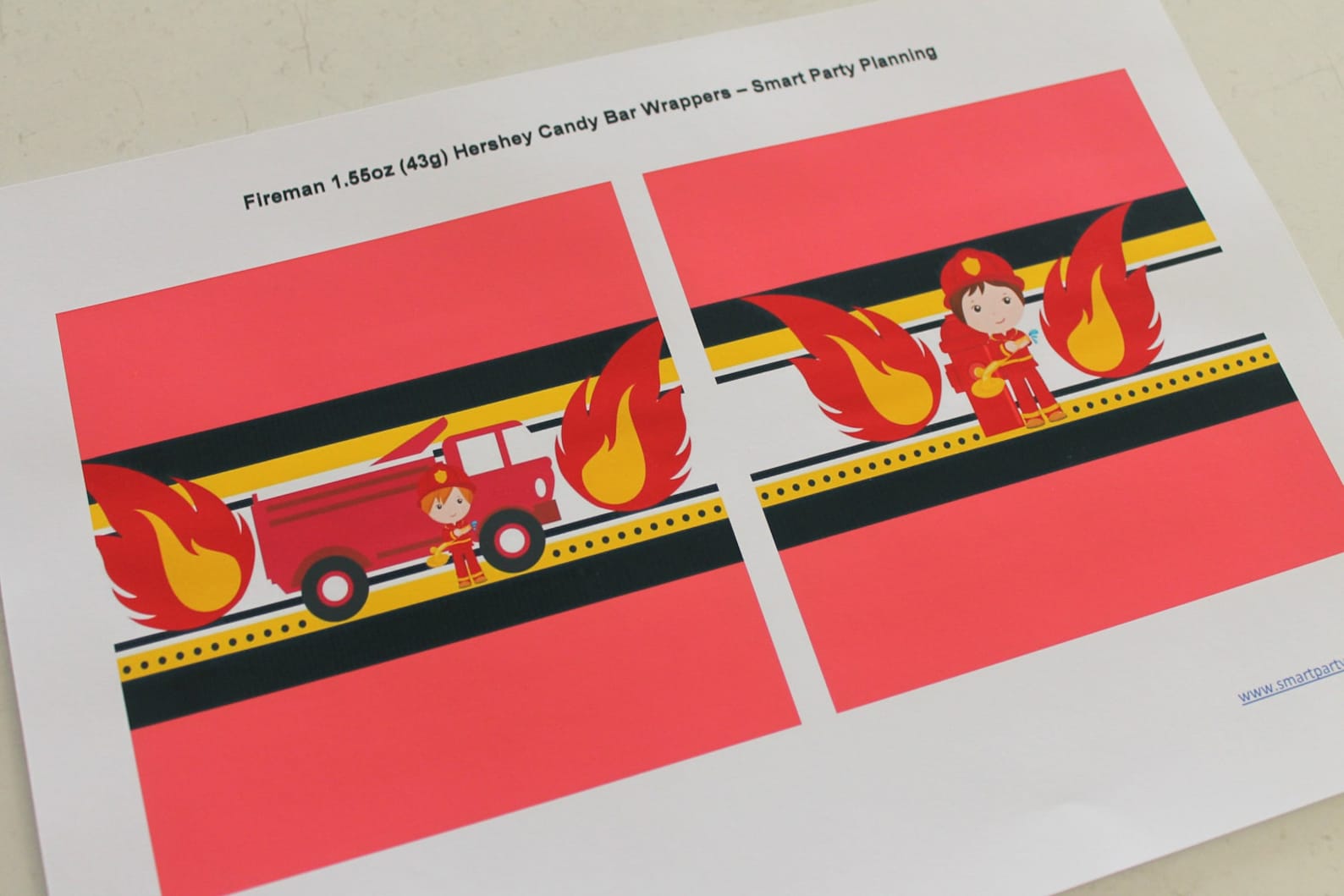 Fireman Party Candy Bar Wrappers Chocolate Wrapper Candy - Etsy