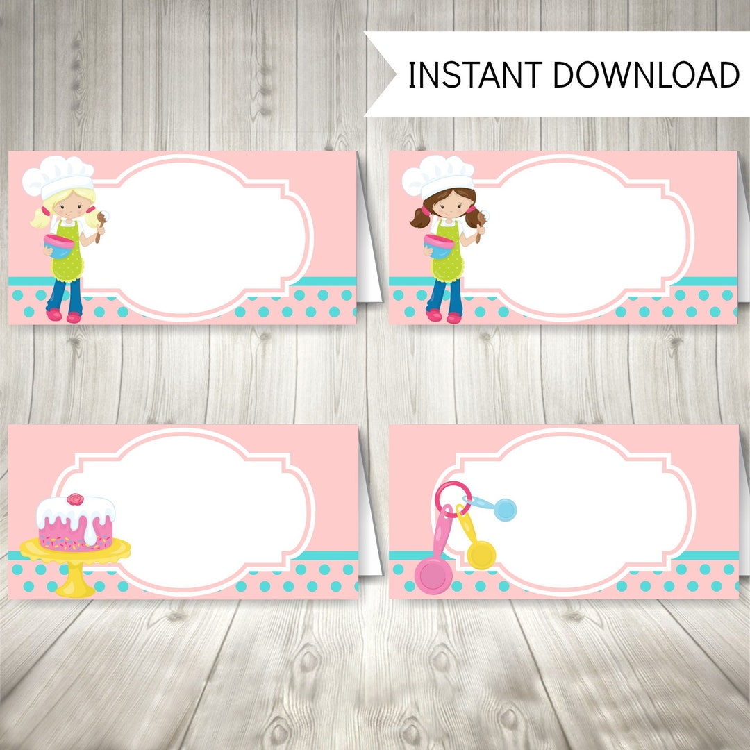 Cooking Party Food Tent Labels - Etsy