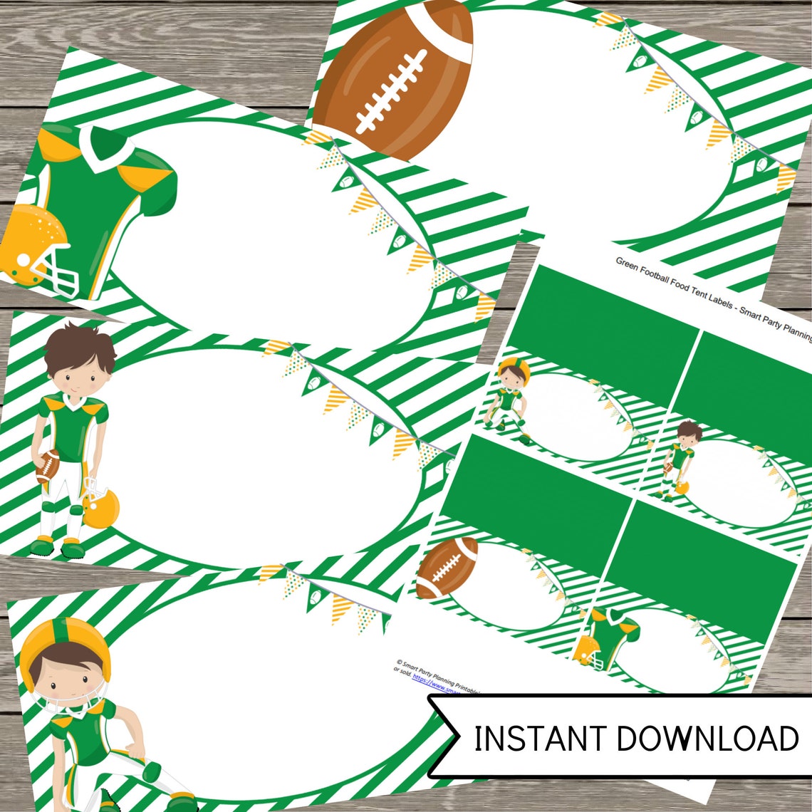 Football Party Food Tent Labels Printable Buffet Labels - Etsy