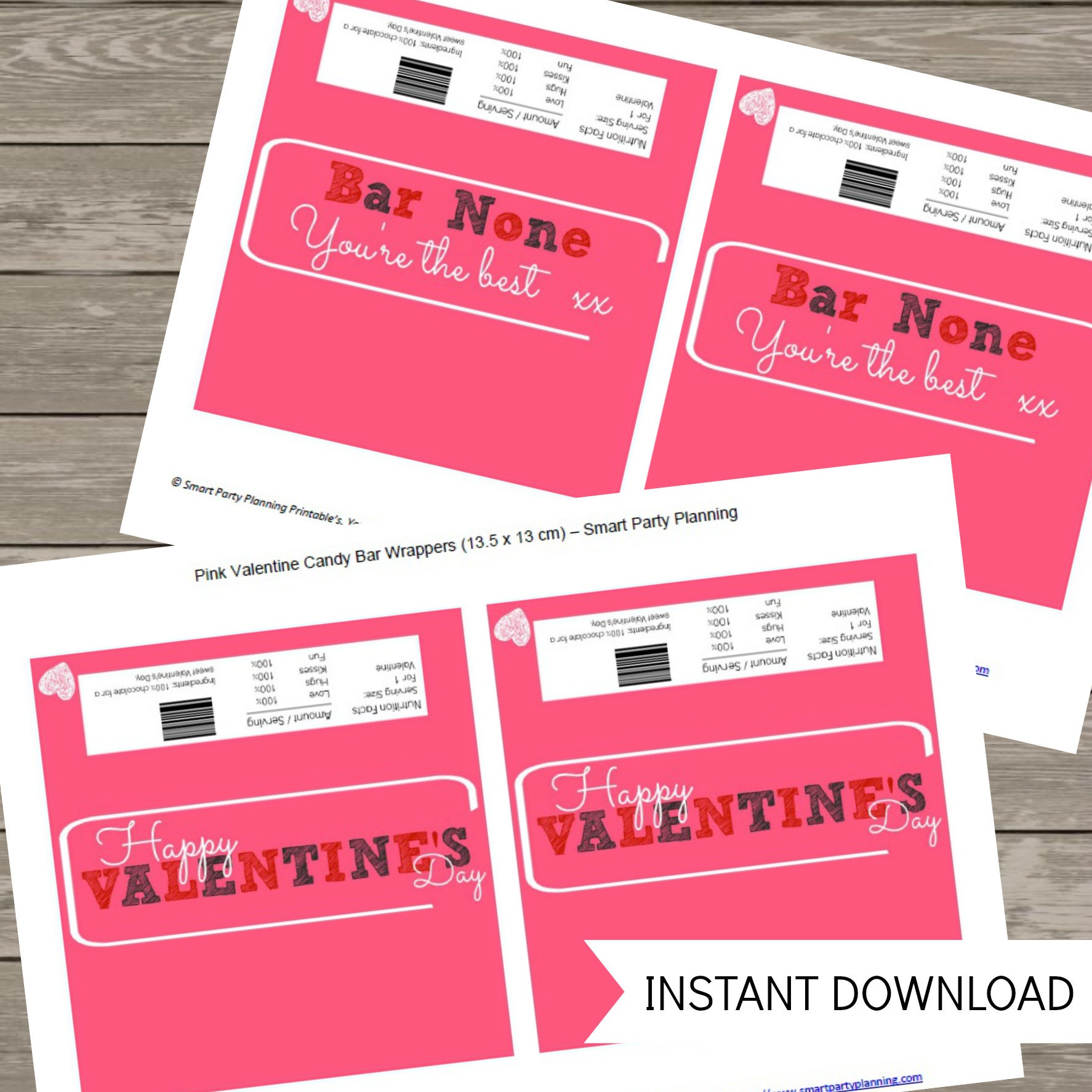 Printable Valentine's Candy Bar Wrappers Valentine's | Etsy