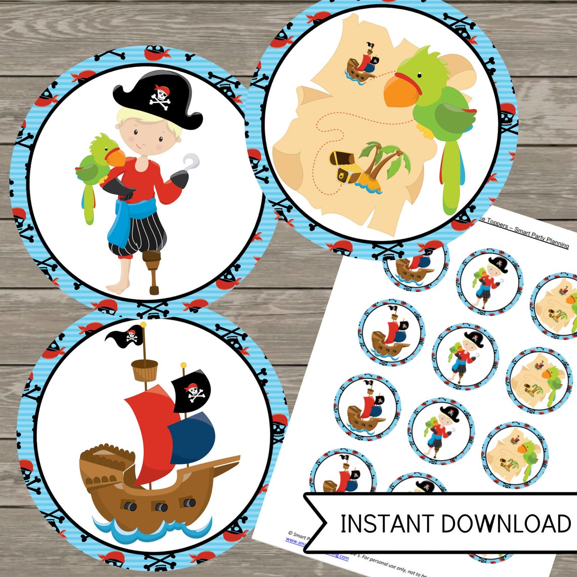 Pirate Cupcake Toppers Pirate Birthday Pirate Printable - Etsy Australia