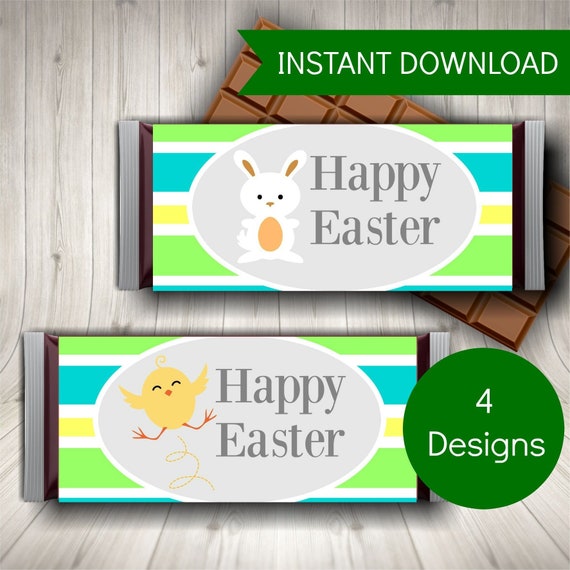 Easter Candy Bar Wrappers Printable Labels | Etsy
