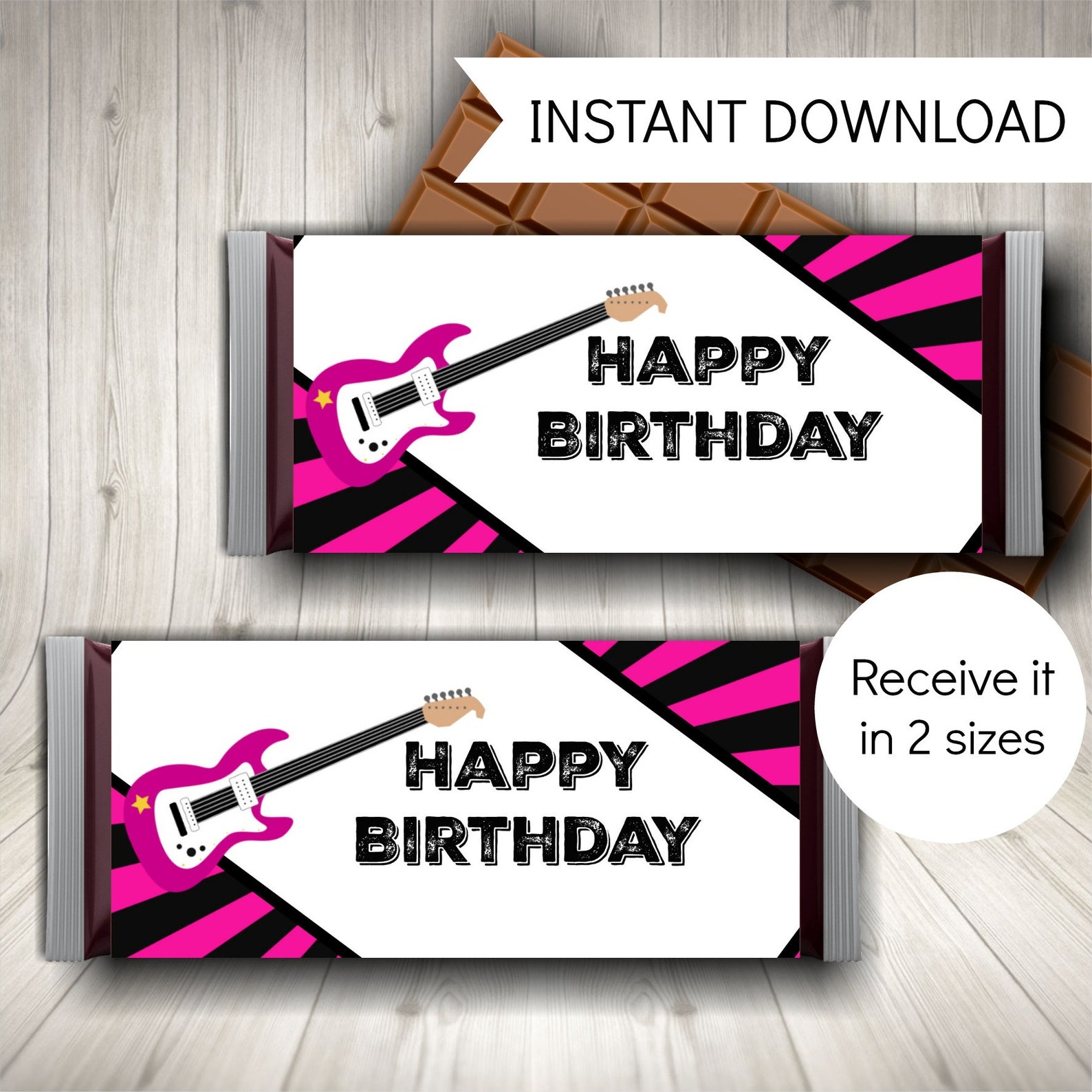 Rock Star Party Printables Set Instant Download Party | Etsy