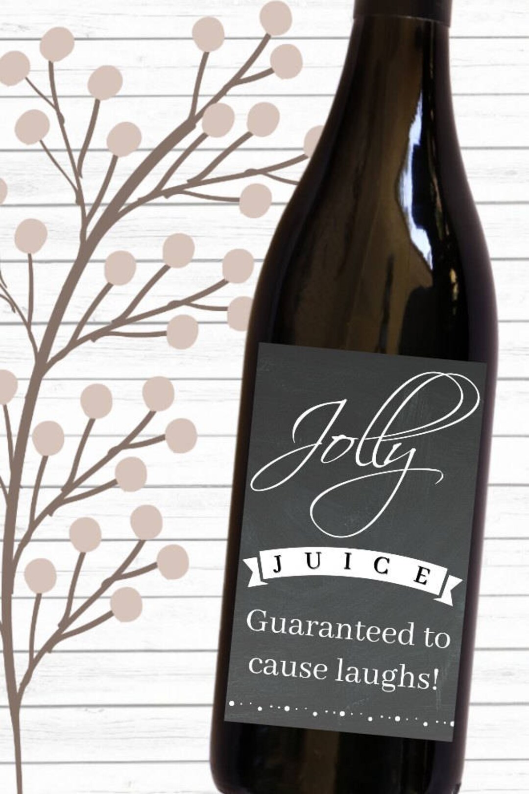 Christmas Gift Wine Label, Secret Santa Gift, Printable Instant ...