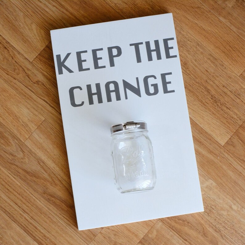 KEEP THE CHANGE Laundry Room Sign Farmhouse Sign Wood Sign | Etsy