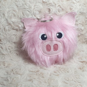 Plush Pink Pig Keyring, Keychain, Bag Charm, Gift, Cute Plushie. - Etsy UK