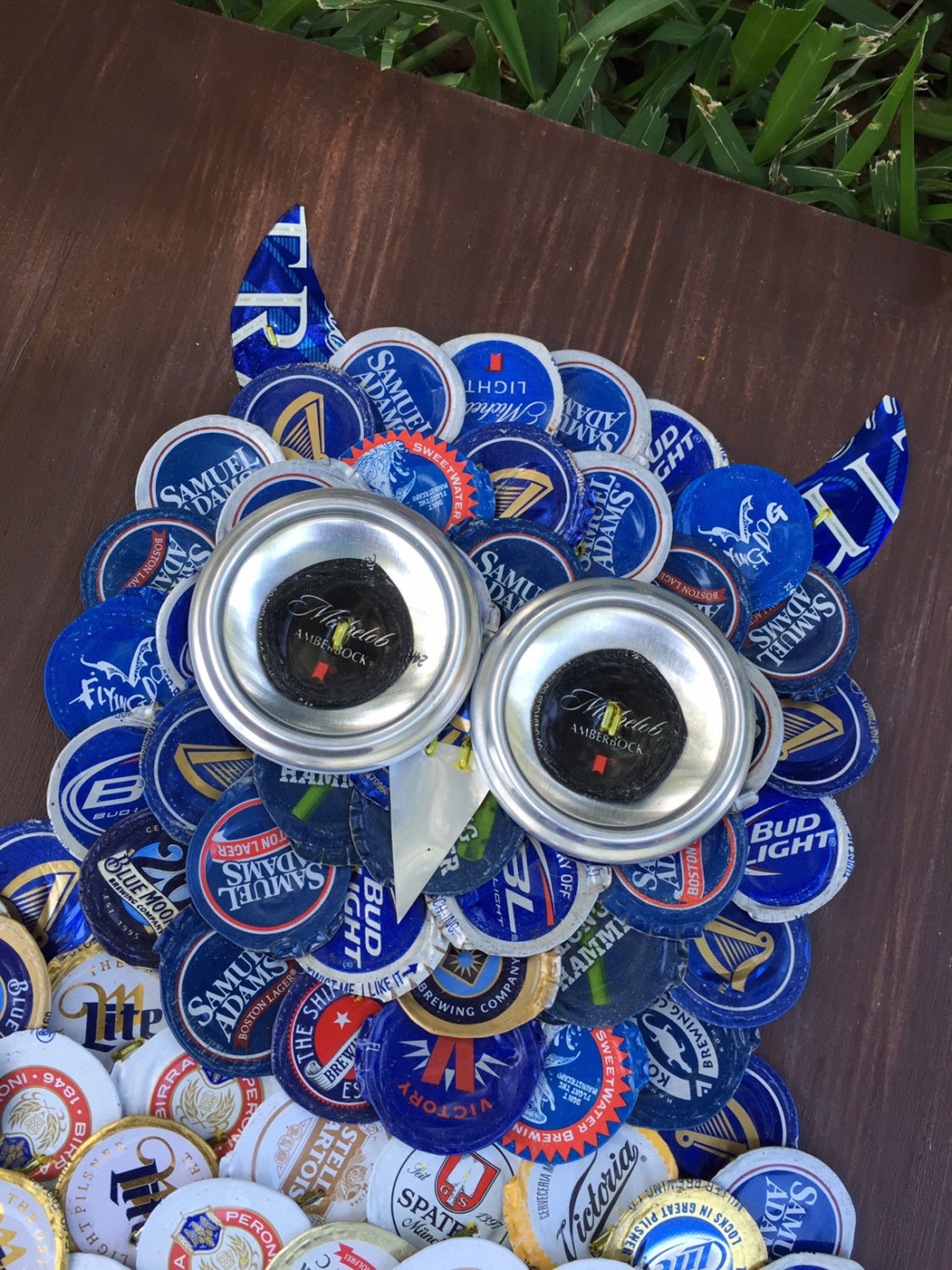 Hoot Owl Beer Cap Art, Signed Original - Etsy