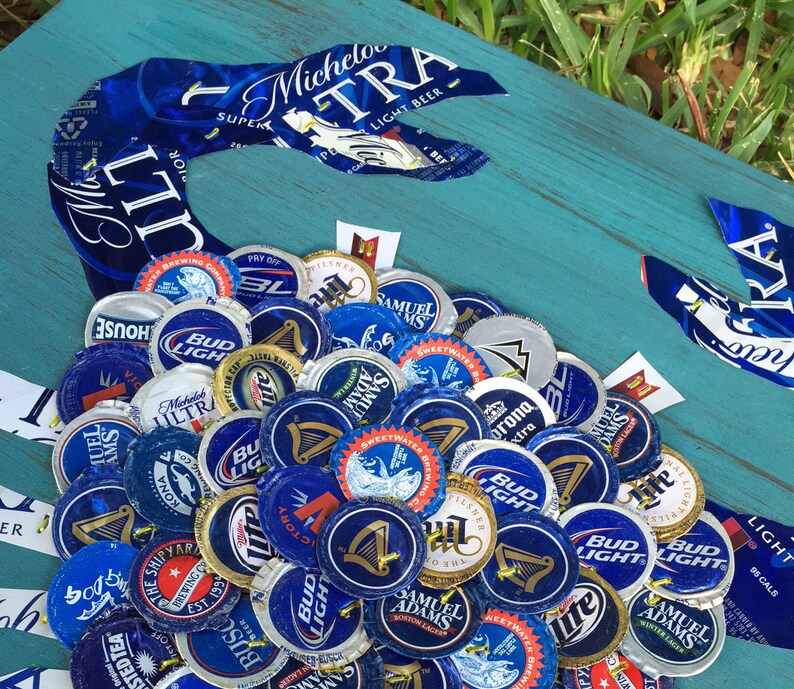 Big Blue Crab Beer Cap Art, Signed Original - Etsy