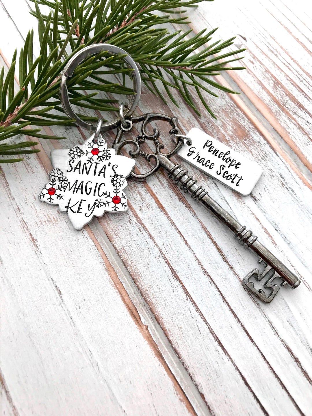 Personalized Santa's Magic Key - Christmas Skeleton Keychain ...