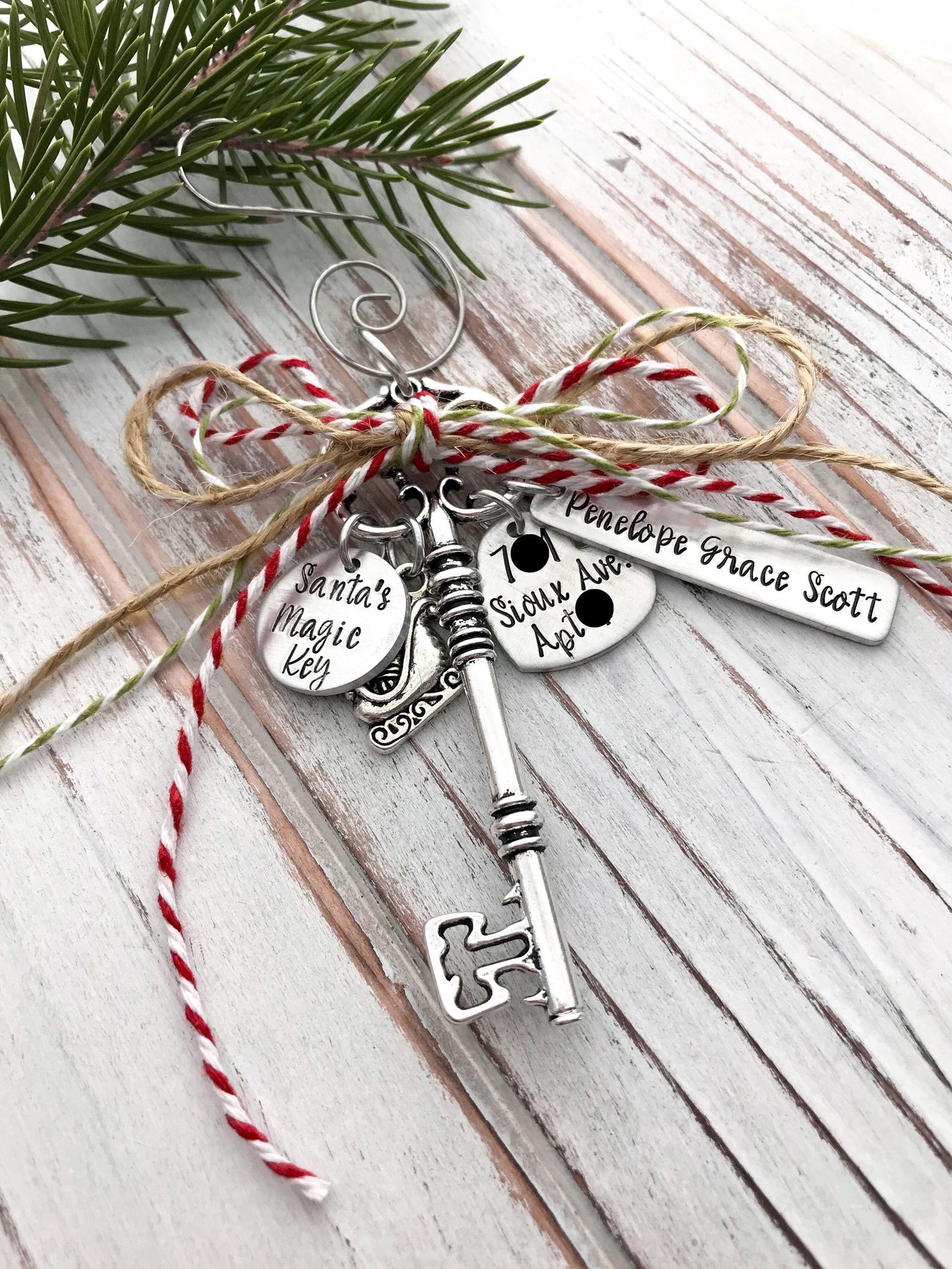 Personalized Santas Magic Key Santas Key Ornament Keepsake | Etsy