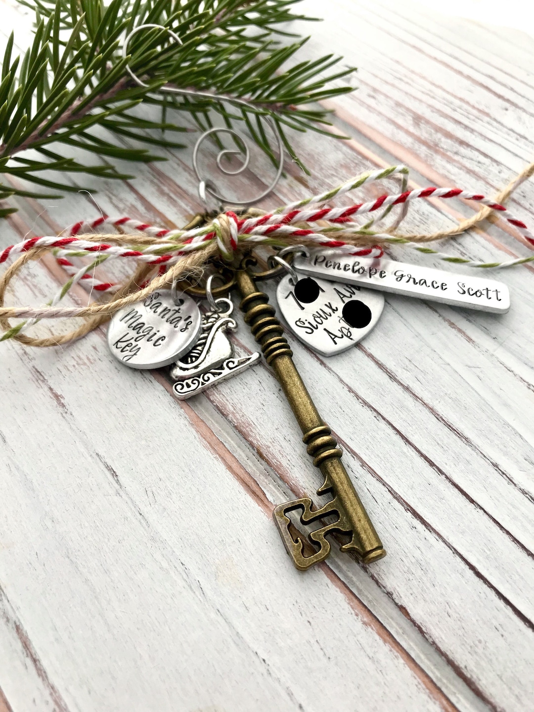 Personalized Santas Magic Key - Santas Key Ornament - Keepsake ...