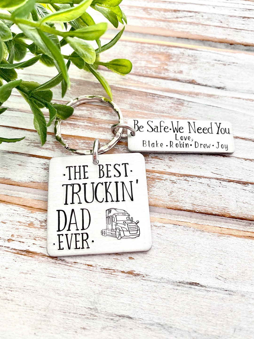 The Best Trucking Dad Ever Be Safe We Need You Personalized Keychain ...