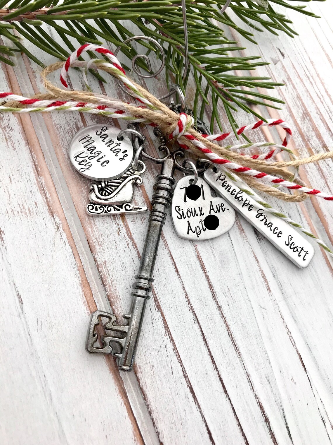 Personalized Santas Magic Key Santas Key Ornament Keepsake | Etsy