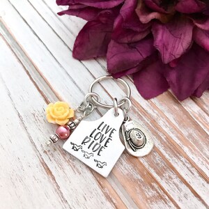 Live Love Ride Horses Country Girl Keychain Cowgirl Hat Boot - Etsy