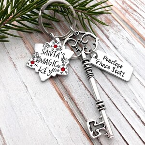 Personalized Santa's Magic Key - Christmas Skeleton Keychain ...