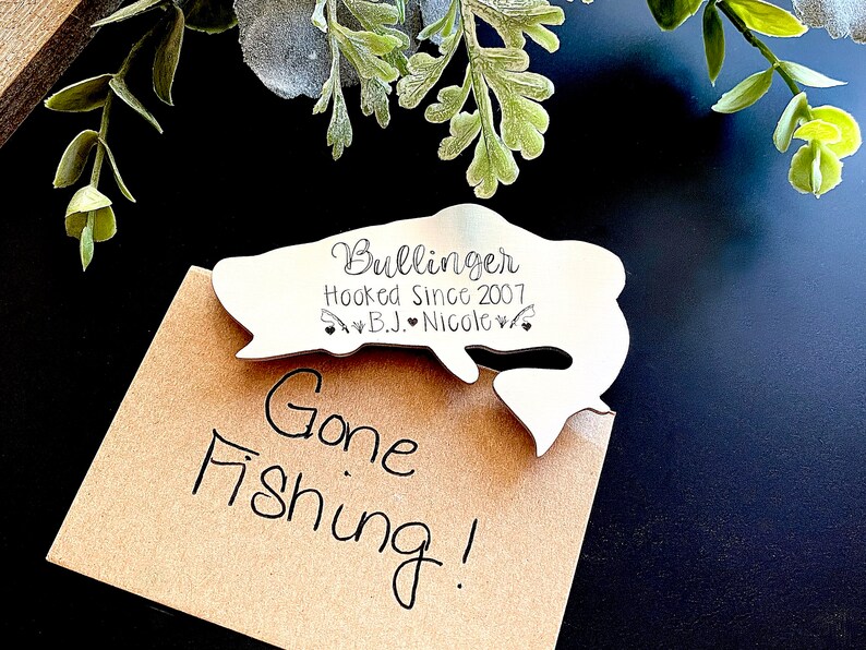 Personalized Fish Wedding Gift Unique Fishing Anniversary - Etsy