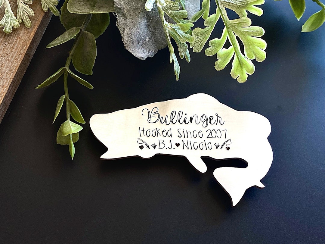 Personalized Fish Wedding Gift Unique Fishing Anniversary Gift Custom ...