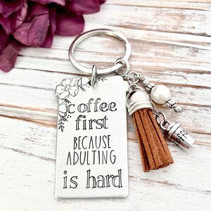 Coffee First Because Adulting is Hard to Go Cup Coffee Lover Drinker ...