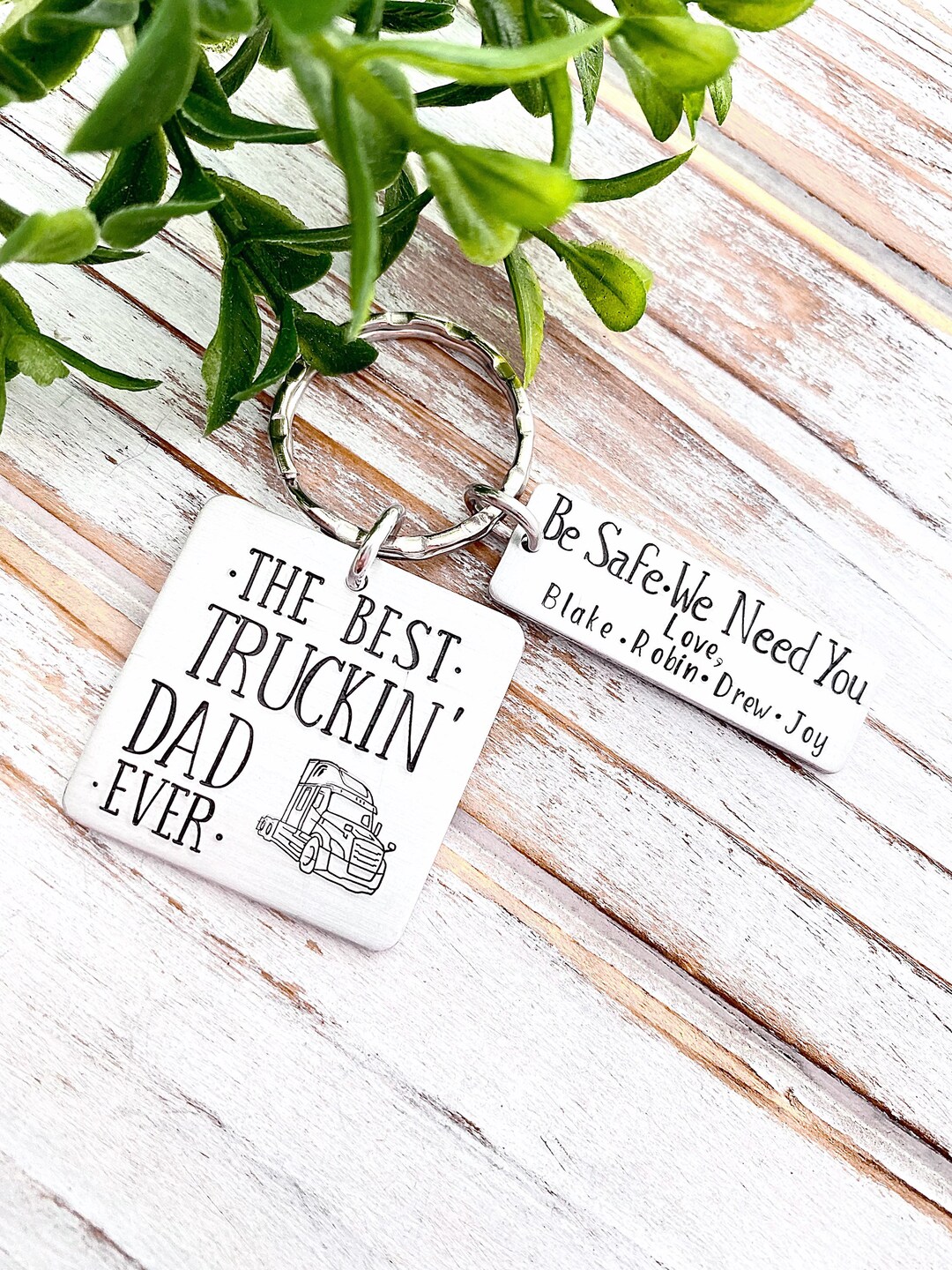 The Best Trucking Dad Ever Be Safe We Need You Personalized Keychain ...