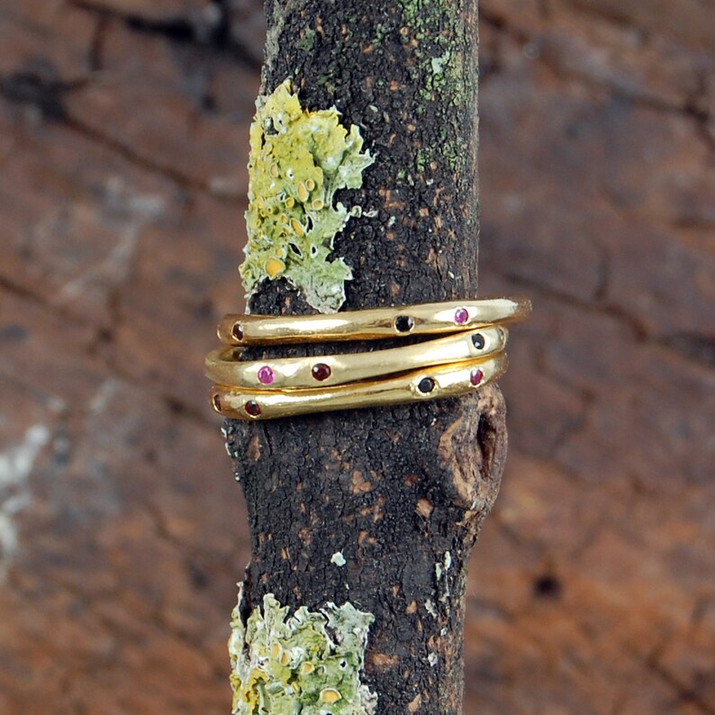 Stackable Ring Birthstone Ring Gemstone Stacking Ring - Etsy