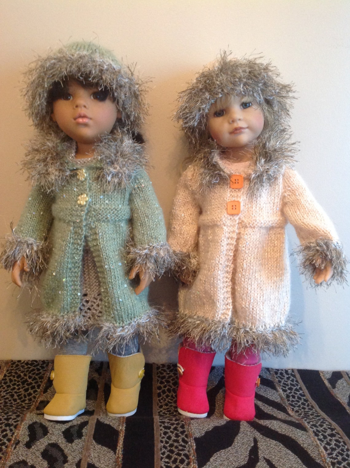 Dolls Fashion Clothes Knitting Pattern. 18 Doll. Fur - Etsy