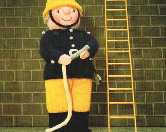 Childrens Fireman Sam Sweater Knitting Pattern Pdf Download - Etsy