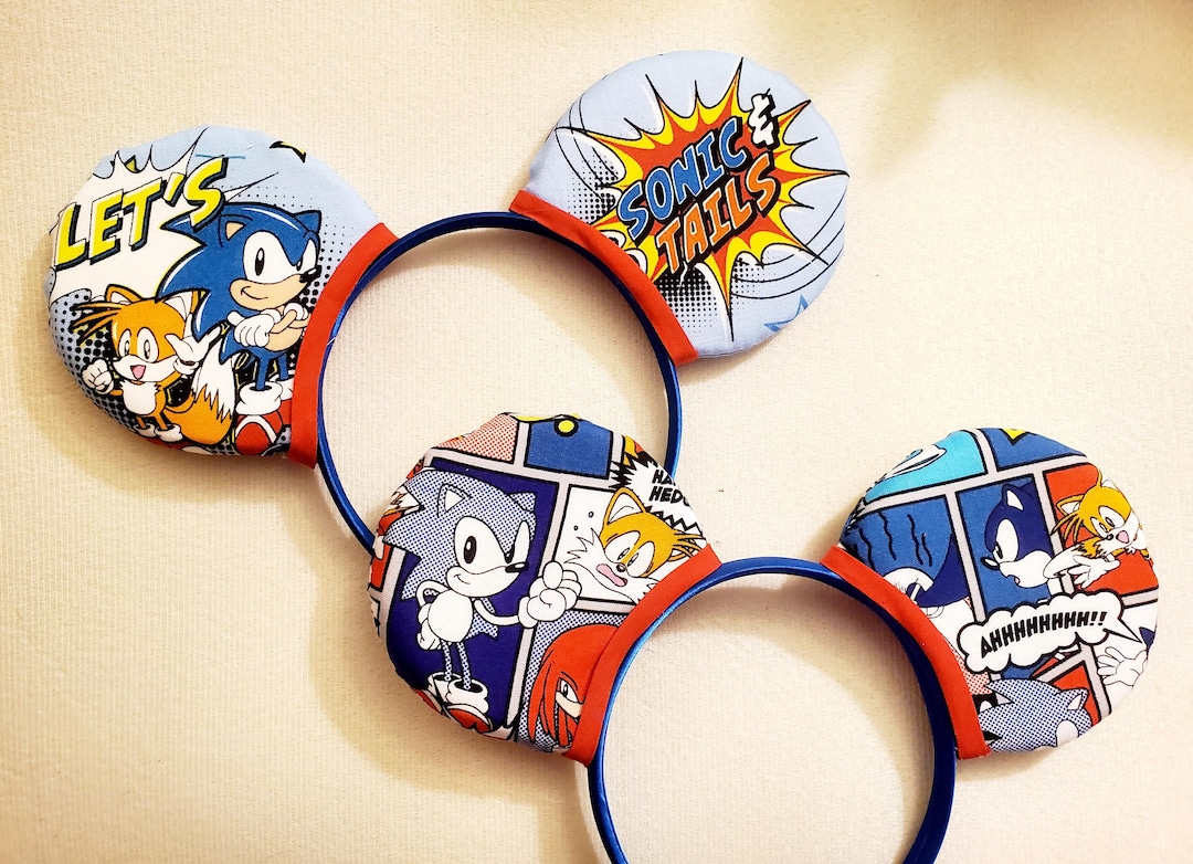 Sonic the Hedgehog Mouse Ears With or Without Bow- U Pick - Etsy