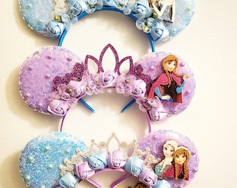 Frozen Olaf Inspired Park Mouse Ears, 3D Printed Snowflake Mouse Ears ...