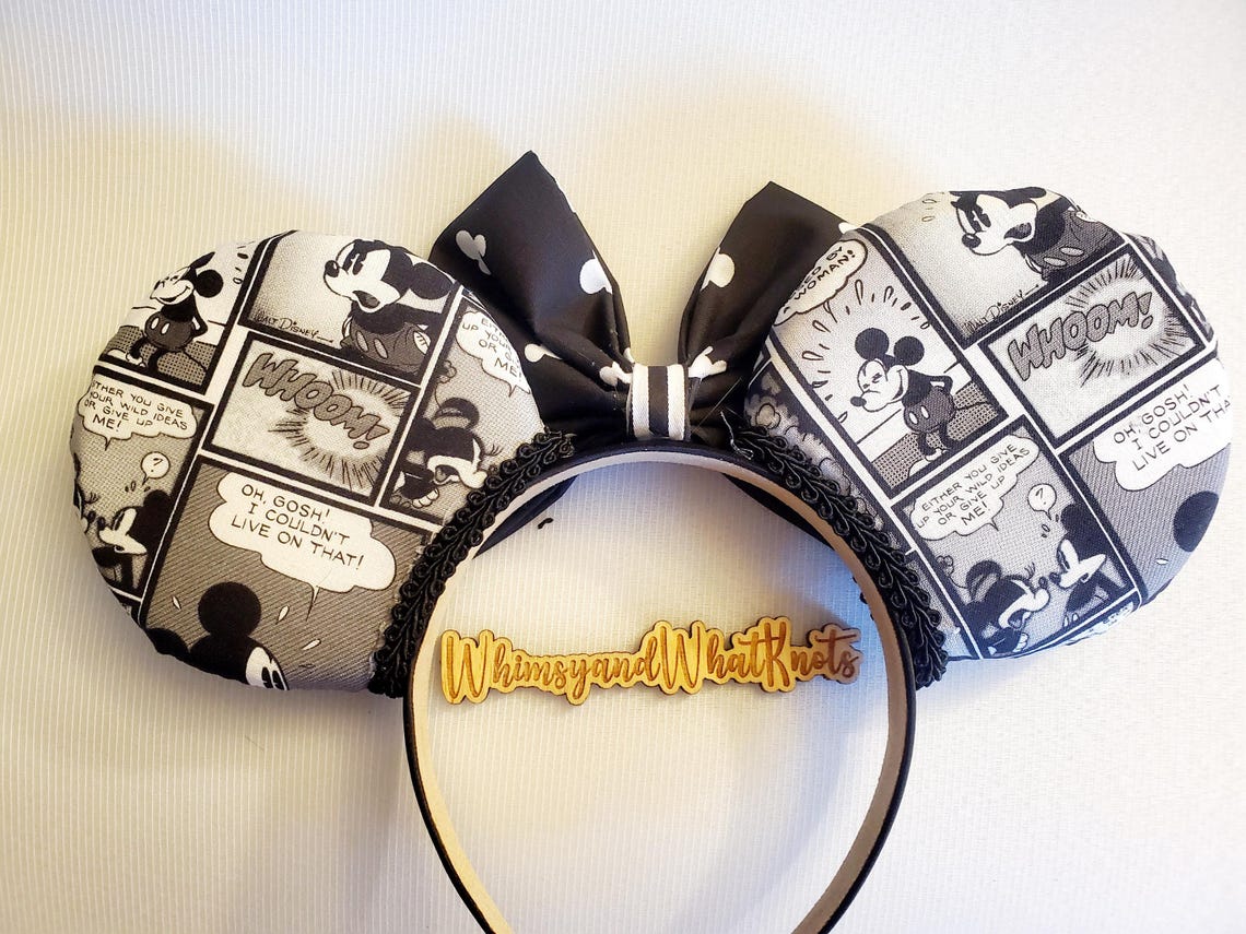 Comic Strip Mickey Mouse Ears - Etsy