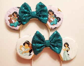 Princess Jasmine Minnie Ears/aladdin - Etsy