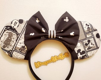 Mickey Mouse Vintage Cartoon Ears, Disney Ears, Disney Family Vacation ...