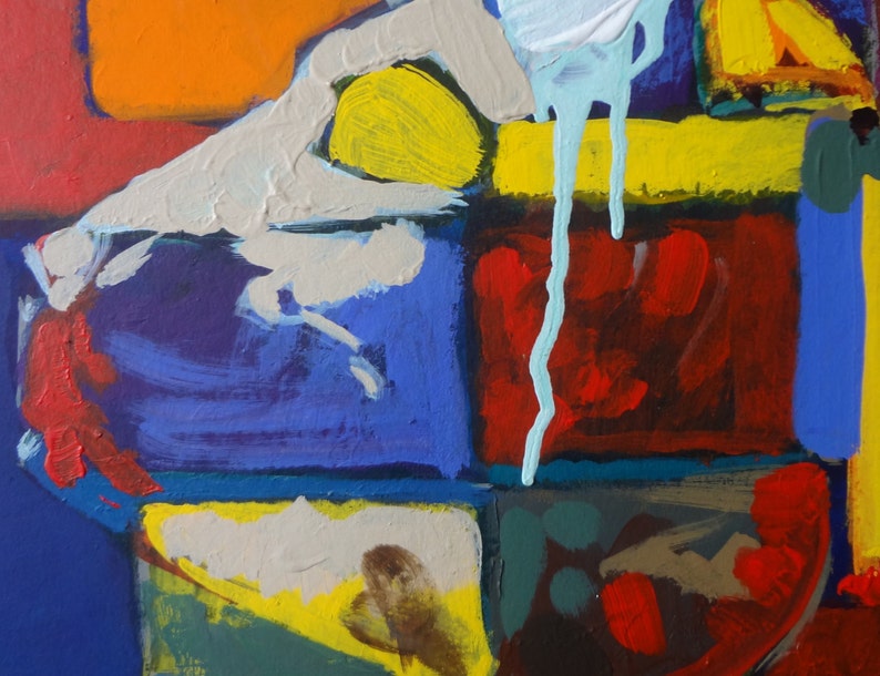 Original Painting BULL Colorful . Size-20.8 inch / 27.5 | Etsy