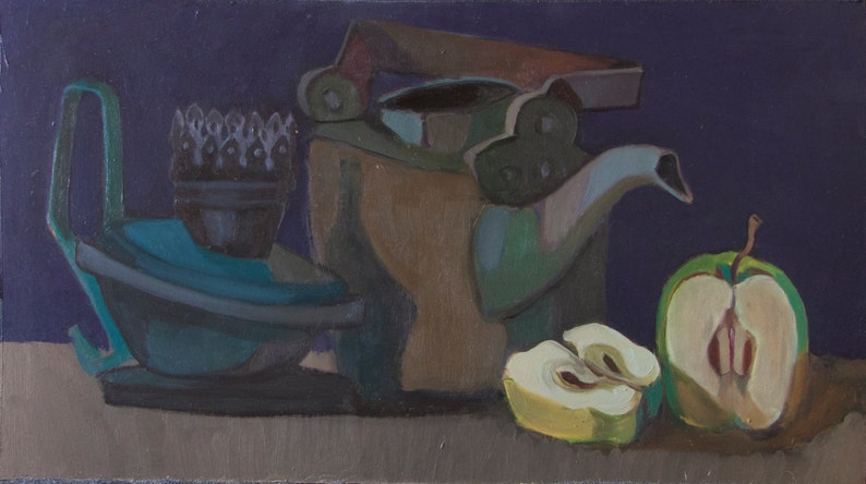 Original Oil Painting - Still Life Painting - an Old Kettle - Still ...