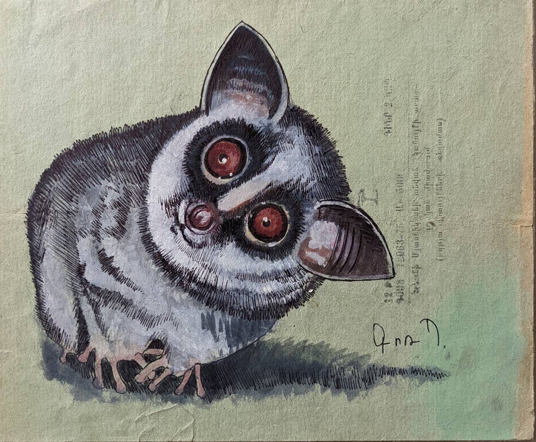 Animal Painting, Lemur Painting, Painting, Gor Art - Etsy