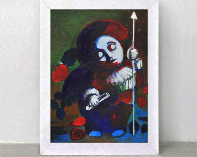 Original Painting - ( KEEPER OF SECRETS ) - Green -blue - Red - Free ...