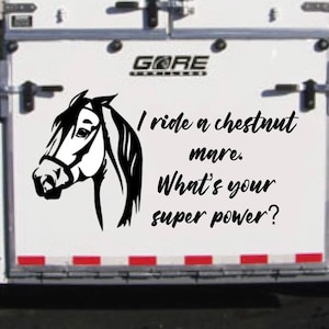 Horse Trailer Decal, Chestnut Mare, Horses - Etsy