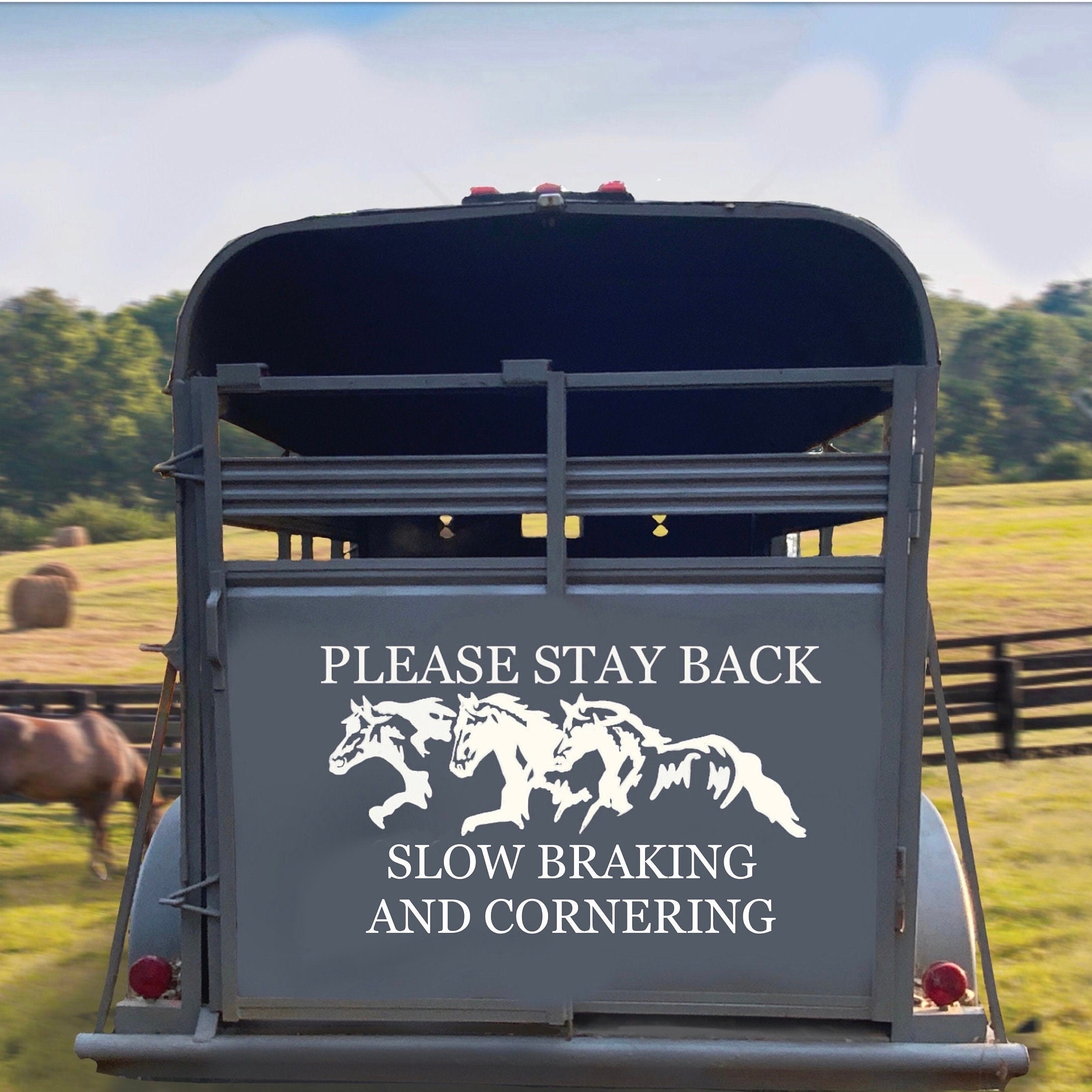 Please Stay Back: Slow Braking and Cornering, Vinyl Decal for Back of ...