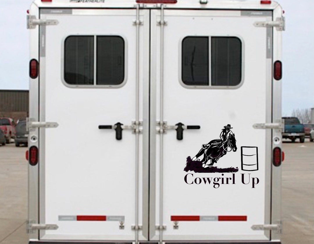 Barrel Racing, Rodeo, Large Decal, Horse Trailer Decal - Etsy