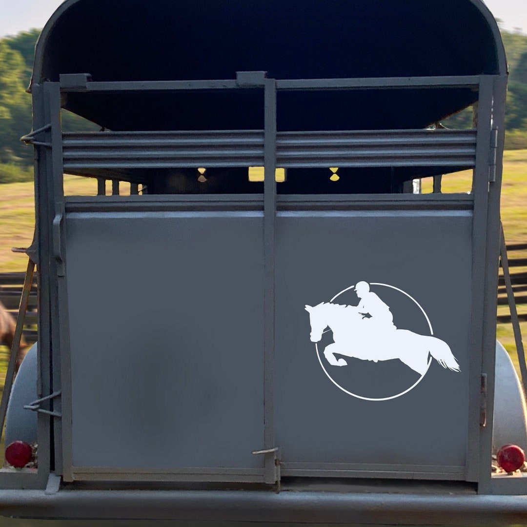 Horse Trailer Decal, Jumping, Hunter Horse, English Rider, Endurance ...
