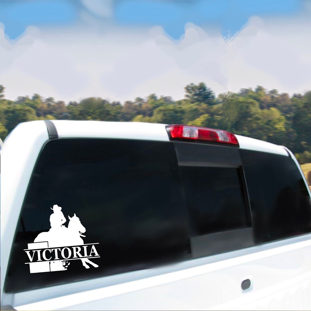 Personanalize Barrel Racing Decal, Custom Horse Decal, Running Cowgirl ...