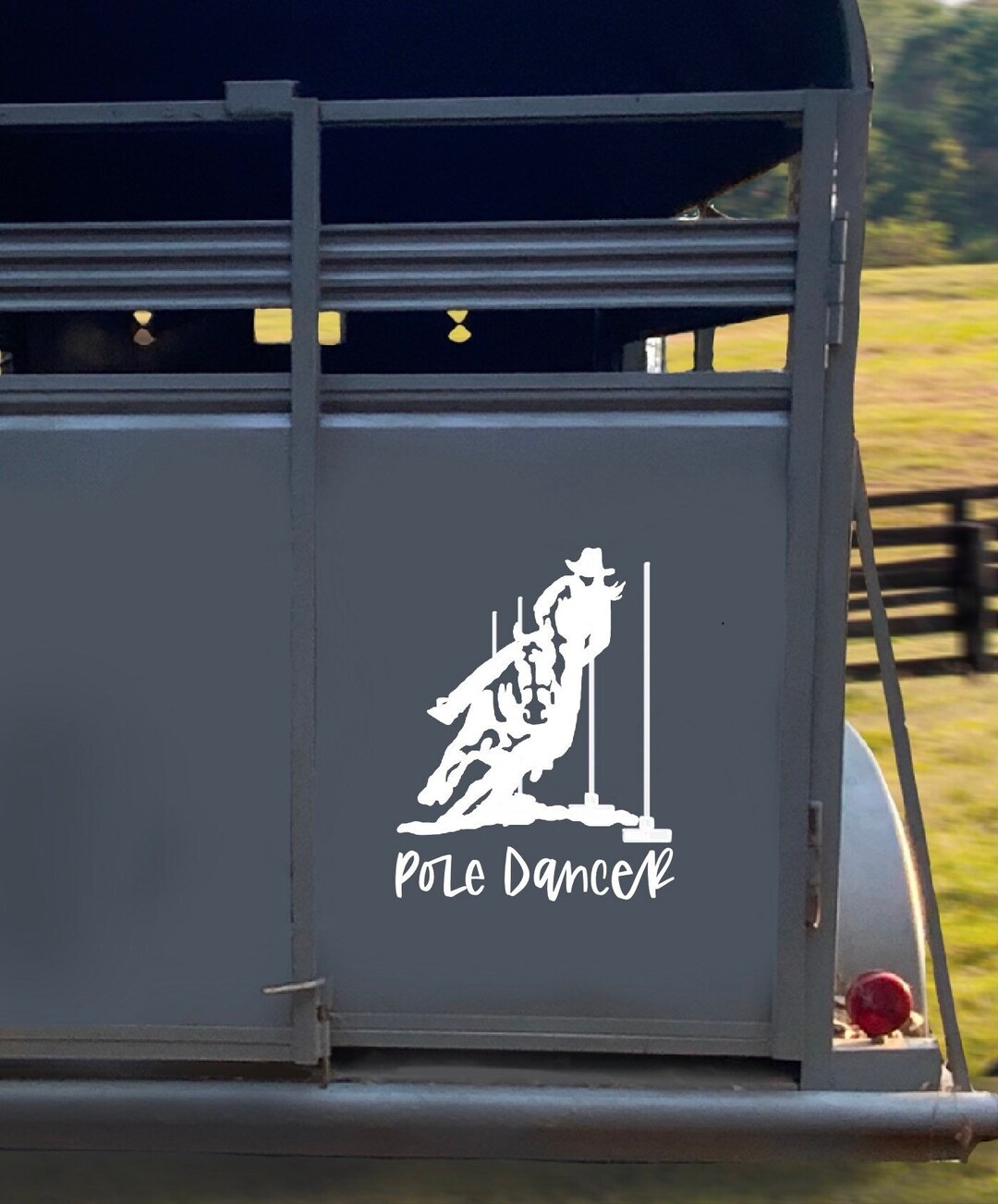 Pole Bending, Trailer Decal, Pole Dancer, Rodeo Decal - Etsy